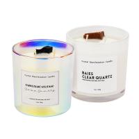 China 398g 14oz Healing Crystal Glass Jar Scented Candle  Aromatherapy Candles Iridescent for sale