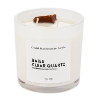 China 398g 14oz Healing Crystal Glass Jar Scented Candle  Aromatherapy Candles Iridescent for sale