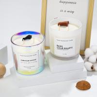 China 398g 14oz Healing Crystal Glass Jar Scented Candle  Aromatherapy Candles Iridescent for sale