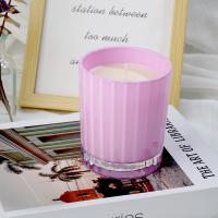 China Home Aromatherapy Custom Wax Candles With Pear Lemon Basil Bergamot Cedar Lilac Scent for sale