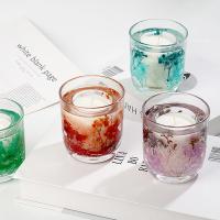 China Glass Jar Scented Candle Customized Logo Acceptable Creative Wax Jelly Aromatherapy Scented Glass Jar Candle for sale