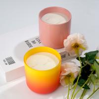 China Large Glass Aromatherapy Candles With Soy Wax And Essential Oils for sale