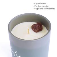 China Glass Jar Scented Candle High Scented Candle Burning Time 45 Hours Crystal Scented Candles with Glass Lid 10oz for sale