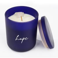China Glass Jar Scented Candle High Scented Candle Burning Time 45 Hours Crystal Scented Candles with Glass Lid 10oz for sale