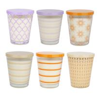 China Glass Jar Scented Candle Customer's Requirements Luxury Home Decor Soy Wax Candles in Colored Glass Vessels for sale