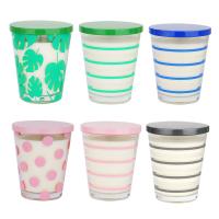 China Glass Jar Scented Candle Customer's Requirements Luxury Home Decor Soy Wax Candles in Colored Glass Vessels for sale