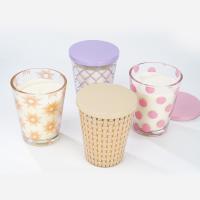 China Glass Jar Scented Candle Customer's Requirements Luxury Home Decor Soy Wax Candles in Colored Glass Vessels for sale