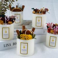 China Personalized Luxury Scented Candle Craft Candle With Dried Flowers And Soy Scent for sale