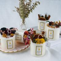 China Personalized Luxury Scented Candle Craft Candle With Dried Flowers And Soy Scent for sale