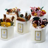 China Personalized Luxury Scented Candle Craft Candle With Dried Flowers And Soy Scent for sale