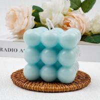 China Customized White Soy Rubix Cube Luxury Big Scented Bubble Candles for sale