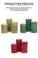 China Red Columnar Craft Soy Wax Candle With Customizable And Fragrance for sale
