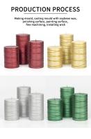 China Christmas Decor Stick Silver White Candle Natural Soy Wax Craft Candle 680g 550g 430g for sale