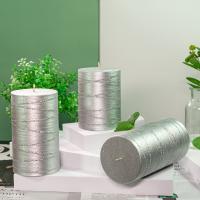 China Christmas Decor Stick Silver White Candle Natural Soy Wax Craft Candle 680g 550g 430g for sale