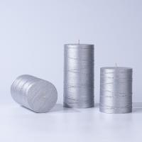 China Christmas Decor Stick Silver White Candle Natural Soy Wax Craft Candle 680g 550g 430g for sale
