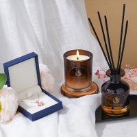 China 100ml Reed Diffuser Candle Set Gift Box 850g Total Weight Essential Oil And Soy Wax for sale