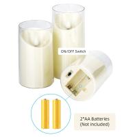 China Gifts Clear Plexiglass LED Glass Candles With Remote Control And Flickering Flame for sale