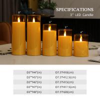China Yellow Light LED Pillar Candles For Home Decoration Battery 2 X AA Battery Occasion Other for sale