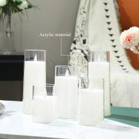 China Yellow Light LED Pillar Candles For Home Decoration Battery 2 X AA Battery Occasion Other for sale