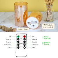China Battery Operated Paraffin Wax Flameless Flickering Pillar Candles With Remote Control for sale