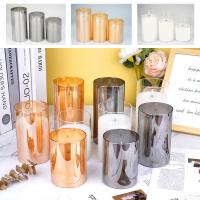China Battery Operated Paraffin Wax Flameless Flickering Pillar Candles With Remote Control for sale