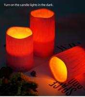 China Remote Control Pink Flameless Candles Set For Party Decor Realistic Wax Battery for sale