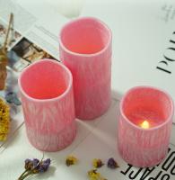 China Remote Control Pink Flameless Candles Set For Party Decor Realistic Wax Battery for sale