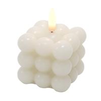 China LED Lanterns Paraffin Wax Cube Bubble LED Candle Modern Ambiance for sale