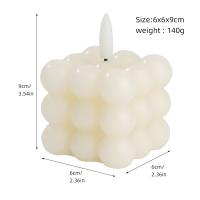 China LED Lanterns Paraffin Wax Cube Bubble LED Candle Modern Ambiance for sale