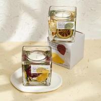 China Aroma Light Candles Clear Glass Jar Aroma Candles Home Fragrance Gifts for sale
