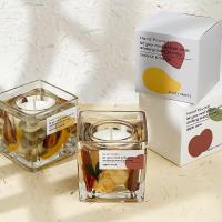 China Aroma Light Candles Clear Glass Jar Aroma Candles Home Fragrance Gifts for sale