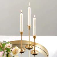 China Gold Candle Holder Set Of 3 Candlestick Holder For Wedding Table Decor for sale