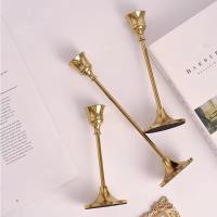 China Gold Candle Holder Set Of 3 Candlestick Holder For Wedding Table Decor for sale