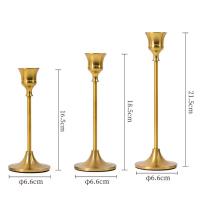 China Gold Candle Holder Set Of 3 Candlestick Holder For Wedding Table Decor for sale