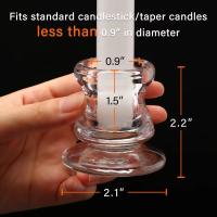 China Clear Glass Candlestick Holders 4 Taper For Wedding Decoration And Dinning for sale