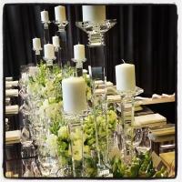 China Crystal Candle Sticks Wedding Table Decorations 56cm 54cm 52cm With Tube for sale
