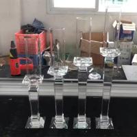 China Crystal Candle Sticks Wedding Table Decorations 56cm 54cm 52cm With Tube for sale