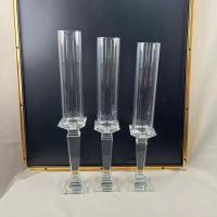 China Crystal Candle Sticks Wedding Table Decorations 56cm 54cm 52cm With Tube for sale
