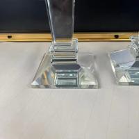 China Crystal Candle Sticks Wedding Table Decorations 56cm 54cm 52cm With Tube for sale