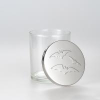 China 14oz Clear White Candle Jar With Metal Lid Iron Cylinder Type For Candle Making Home Decorating for sale