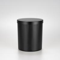 China 14oz Clear White Candle Jar With Metal Lid Iron Cylinder Type For Candle Making Home Decorating for sale