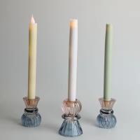 China Home Decor Colorful Gradient Ramp Candle Holder For Taper Glass Candle Christmas for sale