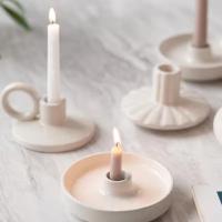 China Nordic Decorative Table Dinning Porcelain Ceramic Candlestick for sale