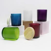 China Shiny 8oz 10oz Envases Para Velas Empty Glass Colorful Iridescent Candle Jar Candles Rainbow Candle for sale