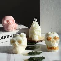 China Resin Candle Molds 3d Skull Silicone Mould For Making Candle Soap Cake Decor for sale