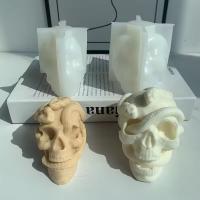 China Resin Candle Molds 3d Skull Silicone Mould For Making Candle Soap Cake Decor for sale