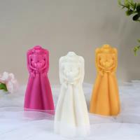China Disposable Silicone Mold DIY Wedding Candle Mold With Hand Ceremony Scented Candle for sale