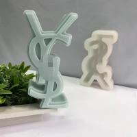 China Silicone Rubber Custom Diy Decoration Resin Crafts Casting Epoxy Resin Molds Big Letters Luxury Brand Logo for sale
