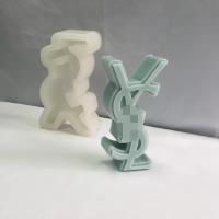 China Silicone Rubber Custom Diy Decoration Resin Crafts Casting Epoxy Resin Molds Big Letters Luxury Brand Logo for sale