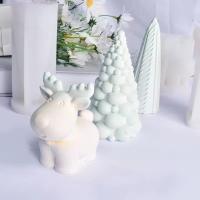 China DIY Aromatherapy Candles Wax Plaster Clay Decoration Bubble Christmas Tree Eik Deer Shape For Candle Making for sale
